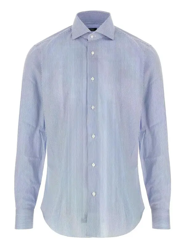 BARBA NAPOLI Striped Shirt - 02|blu